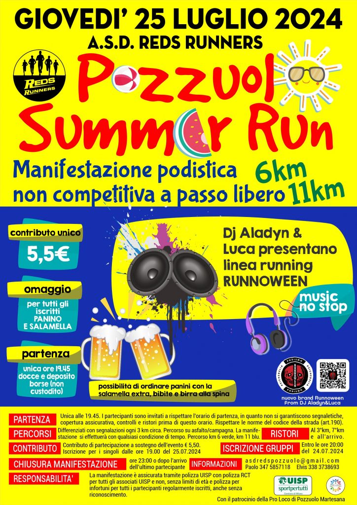 Pozzuolo Summer Run 2024 - REDS RUNNERS - Gruppo Podistico Pozzuolo ...